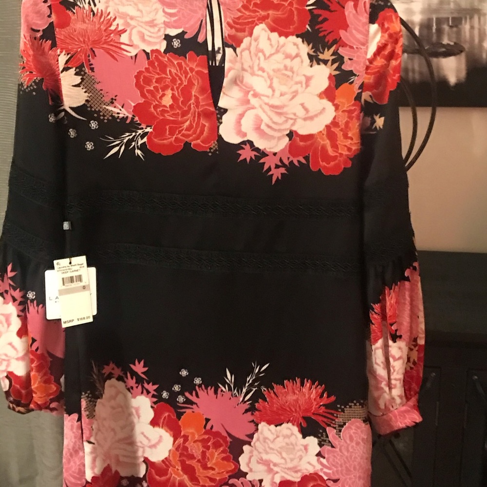 Multi - Colored Boho Sleeved Dress - Gem